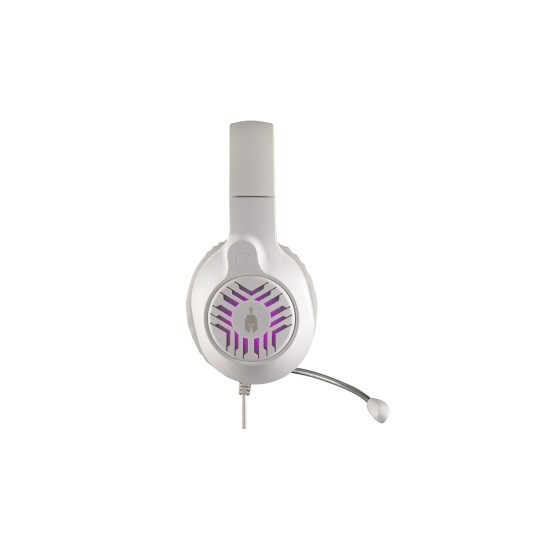 Casti Cu Fir Spartan Gear Medusa Alb/Gri Pentru PC/PS4/PS5/Xbox One ...